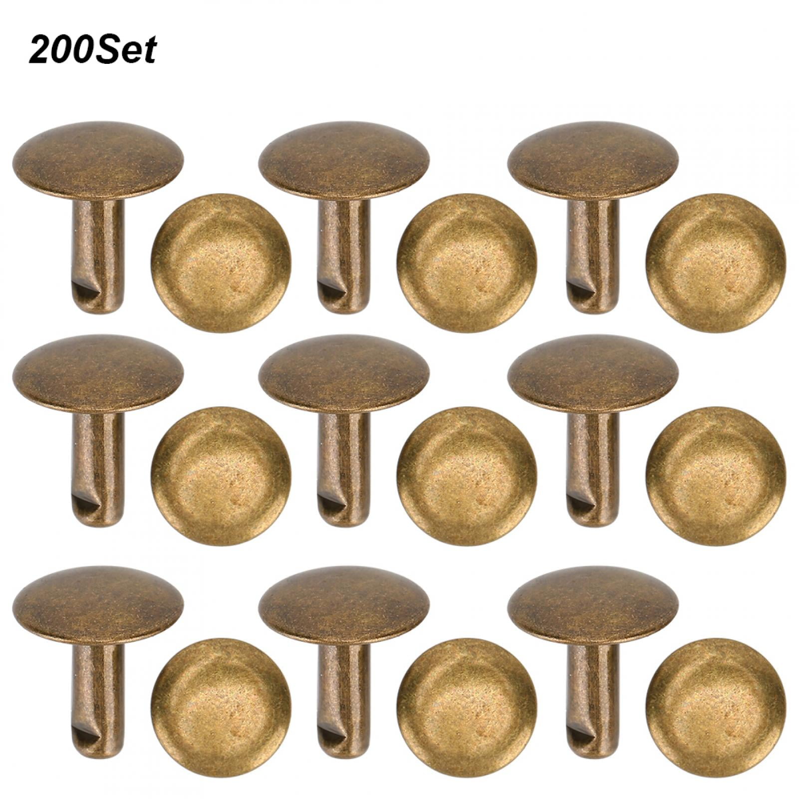 Vobor-Ca Leather Rivet 200 Sets Double Cap Craft Rivet Double Extended Durability Other 10 Mm X 10 Mm