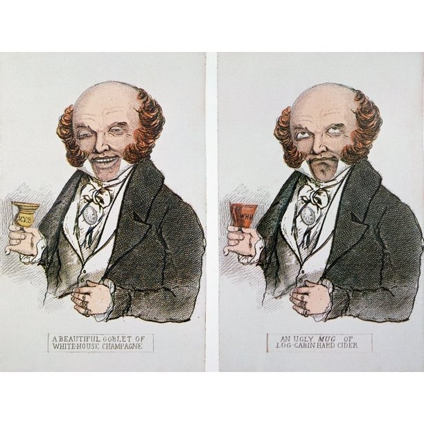 M. Van Buren: Cartoon, 1840. /Nwhig Placards Of The 1840 Presidential ...