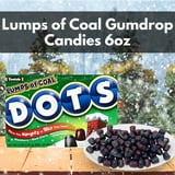 Lumps of Coal Gumdrop Candies 6 oz Blackberry Black Cherry Flavor ...