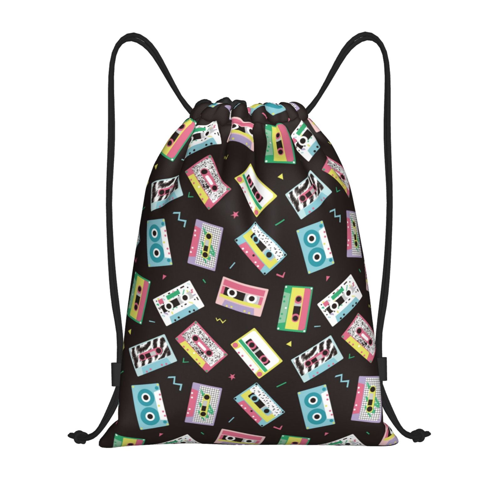 Fotbe Colorful Retro Tape Bolsa Mochila con Cordón Estampada, Bolsa de ...