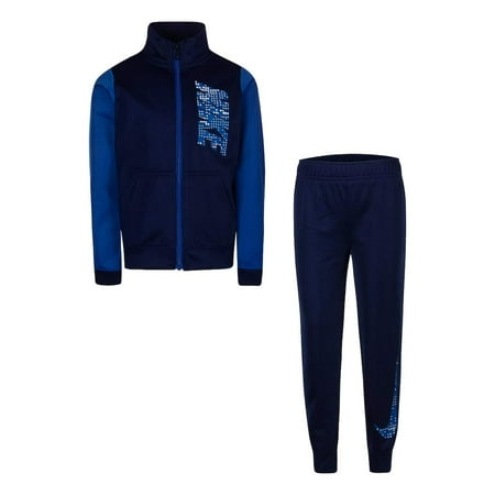 Nike Boy`s Dri Fit Jacket & Pants 2 Piece Set (Blue Void(86E274-U9J ...
