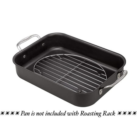 Harold Import Company Chrome Wire Oval Roast Rack - Walmart.com ...