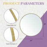 Large Round Mirror for Wall 28 Inch Gold - Huge Circle Mirror Bathroom ...
