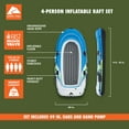 Ozark Trail 4-Person Inflatable Raft Recreational Set 9'10" x 50 ...
