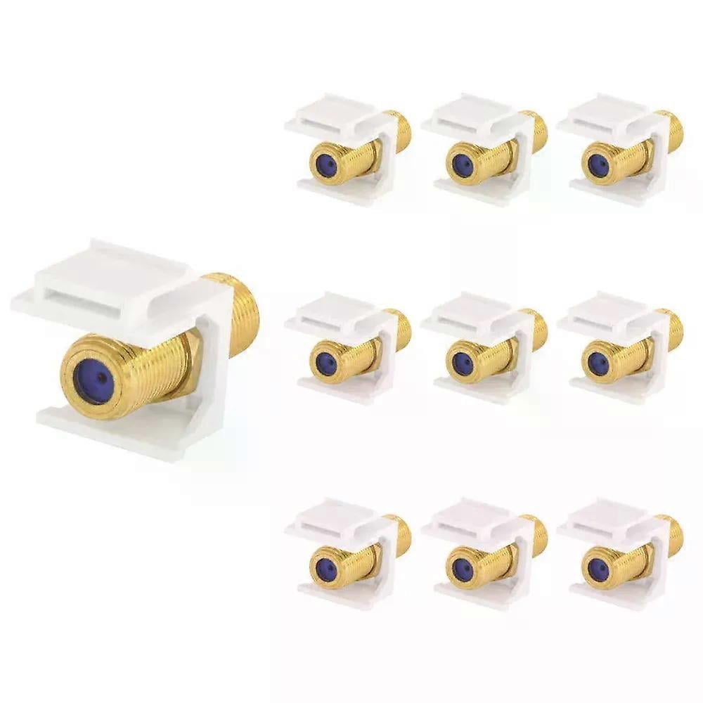 10-Pack RG6 Jack Insert Coaxial Cable Connector F-Type RG6 Connectors ...