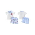 Caoirhny 2Pcs Baby Boy Summer Outfits Short Sleeve Lobster Embroidery T ...