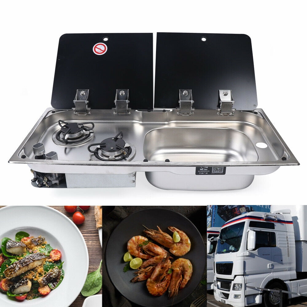 Buy Gas Camping Stove 2 Burners Boat Caravan RV Camper LPG Gas Stove ...