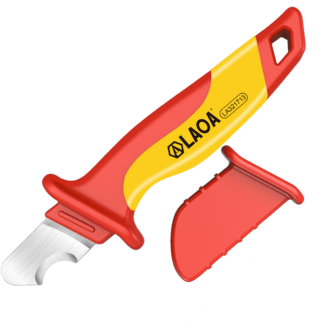 LAOA VDE Insulated Electrician Knife 1000V Cable Stripping Knife Straight Curved Hook Fixed ...