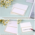 100 Pcs Premium Place Cards with Gold Foil Border, 2x3.5 Inches Tent ...