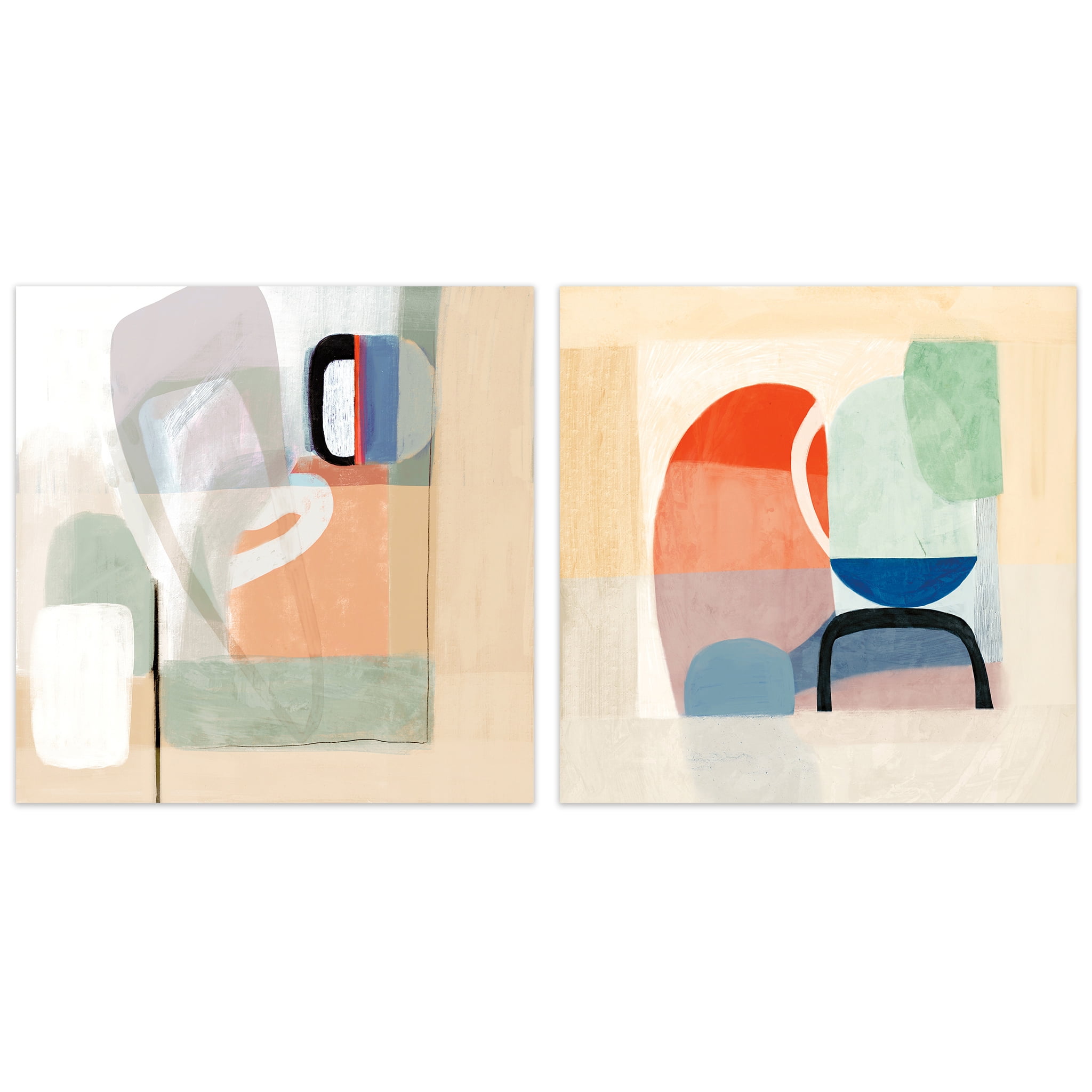 Empire Art Direct Multiform I & II Frameless Free Floating Tempered ...