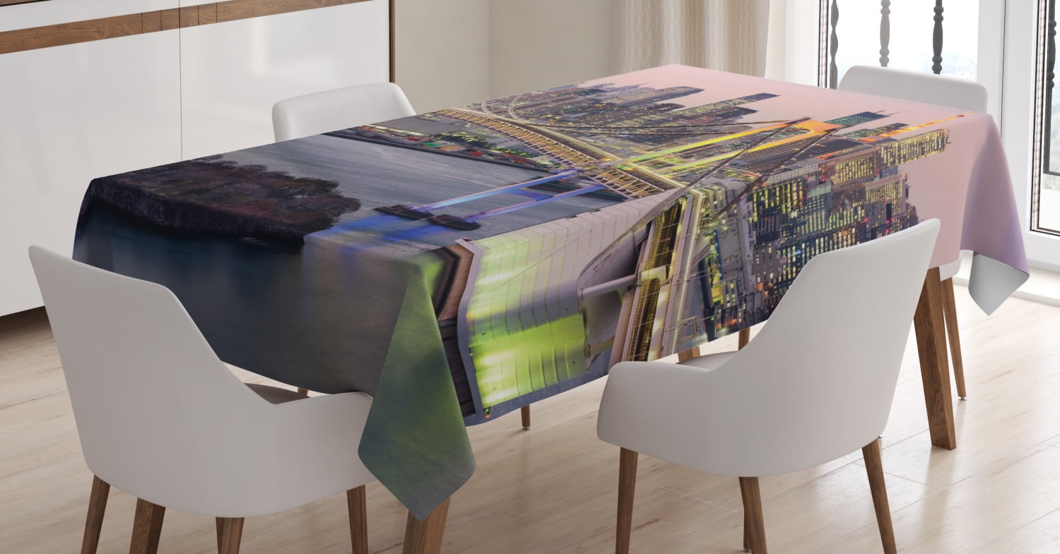 Ambesonne Cityscape Tablecloth Rectangular Table Cover, Tokyo Japan ...