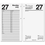 AT-A-GLANCE Financial Desk Calendar Refill, 3 1/2 x 6, White, 2018 ...