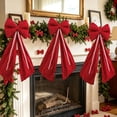 145cm Velvet Polka Dot Christmas Bow – Large Tree Topper Wreath ...