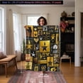 Hamilton Musical Fan Soft Flannel Blanket, Classic Quotes & Silhouettes ...