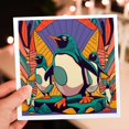 3drose, Cute Funny Cool Penguins on Rocks Art Deco Retro Nature Art, 6 ...
