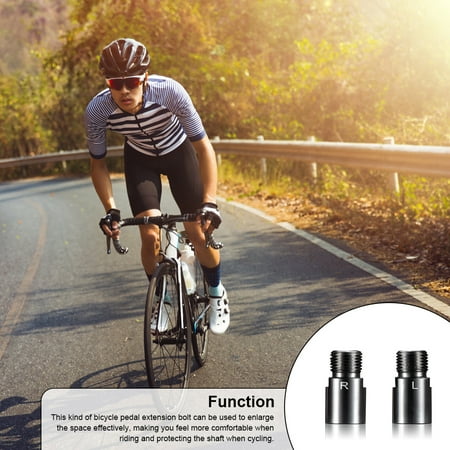 1 Pair Pedal Extension Bolts 20mm Left/Right Marked Bicycle Pedal ...