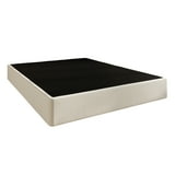 Castle Place 8 Inch Queen Metal Box Spring with Beige Linen Cover ...