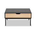 Baxton Studio Haben Contemporary Two-Tone Oak and Black Wood Coffee ...