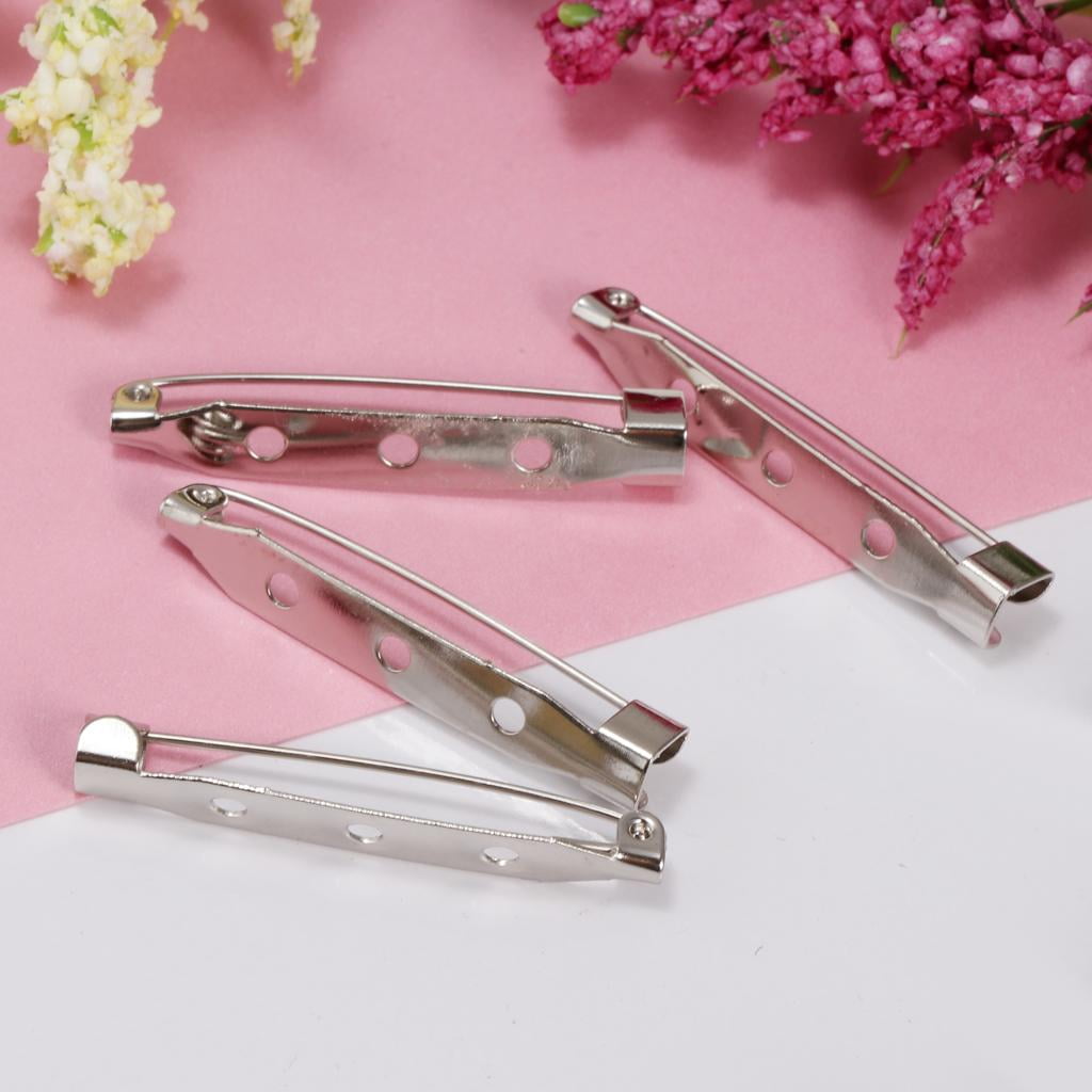 100/50/30 Uds Metal /doble/tres agujeros Craft Pin Back broche broche ...