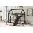 YORIN Metal Bunk Bed, Twin over Twin House Bunk Bed for Kids Adults ...