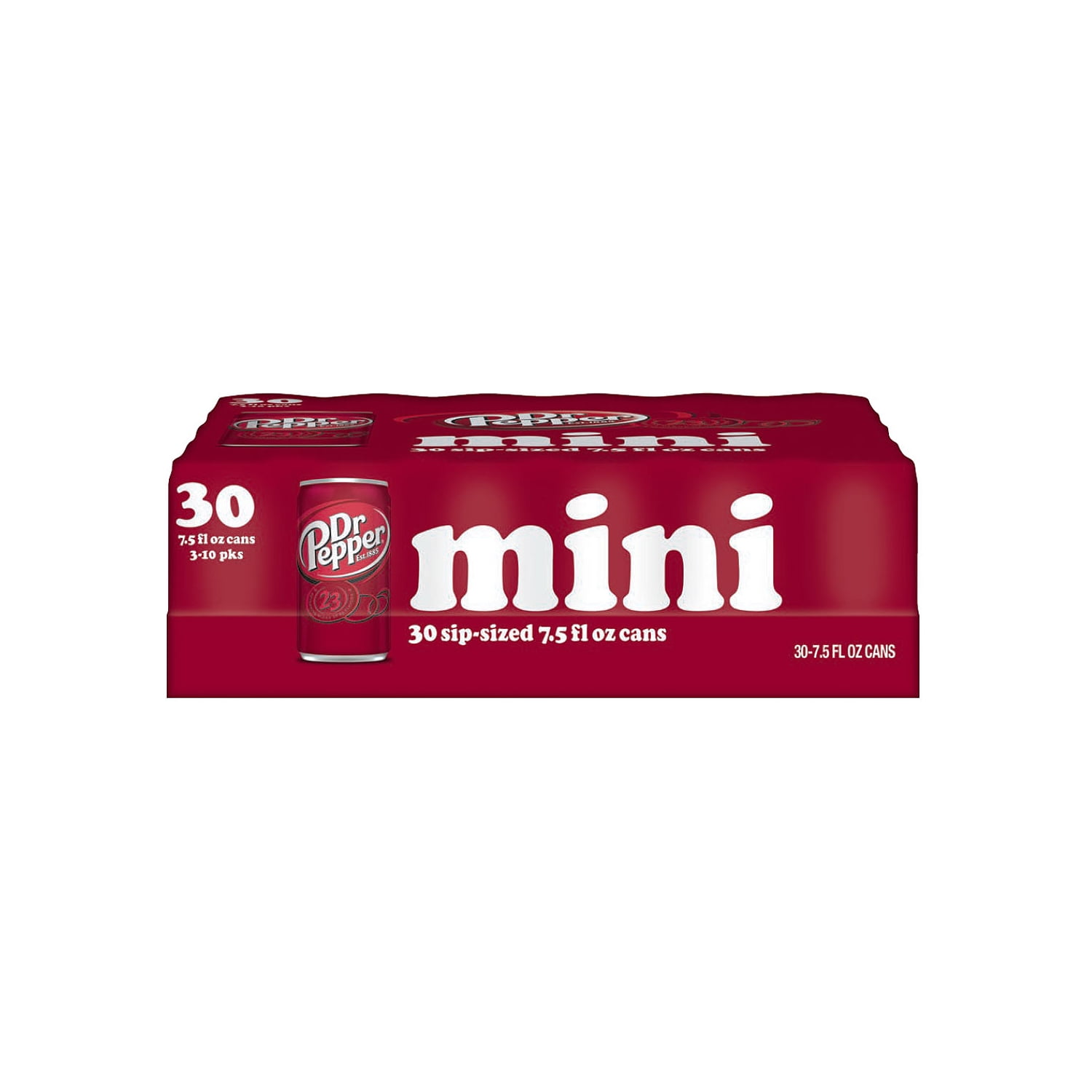 Dr. Pepper Mini Cans (7.5 Fluid Ounce, 30 Pack) - Walmart.com