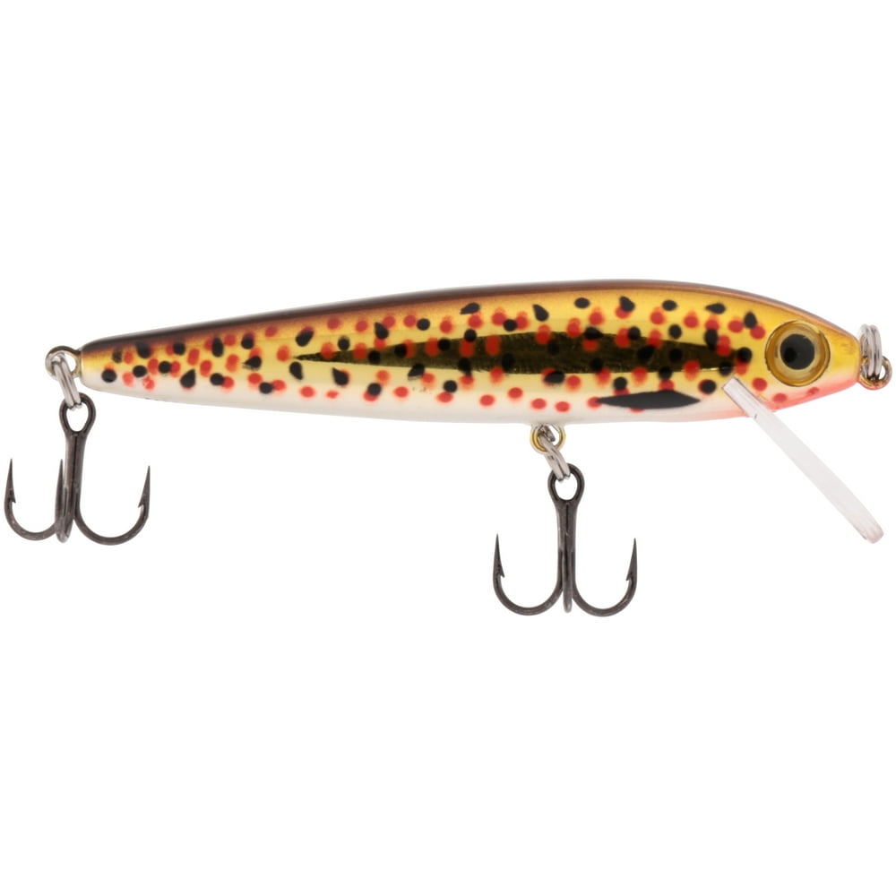Rebel Track Down Minnow Slick Slow Sinking Slick Brown Trout 2 1/2" 5/ ...