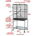 "54"" Deluxe 3-Level Critter Cage with 1/2"" Wire Spacing for Small ...