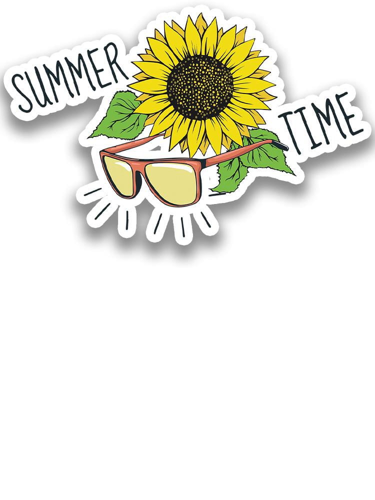 Summer Time Sunflower Sticker -Smartprints Designs, Vinyl Sticker - Walmart.com