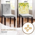 Chair Covers Set of 4 Summer Lemon Chair Slipcover Protector Stretch ...