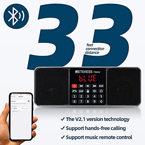 Retekess TR602 Radios Digitales, Radios Portátiles AM FM, Radio Estére ...