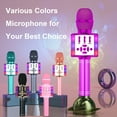 BONAOK Wireless Bluetooth Karaoke Microphone, Portable LED Lit Mic for ...