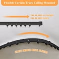 Room Divider Curtains with Flexible Ceiling Tracks, 100% Blackout Floor ...