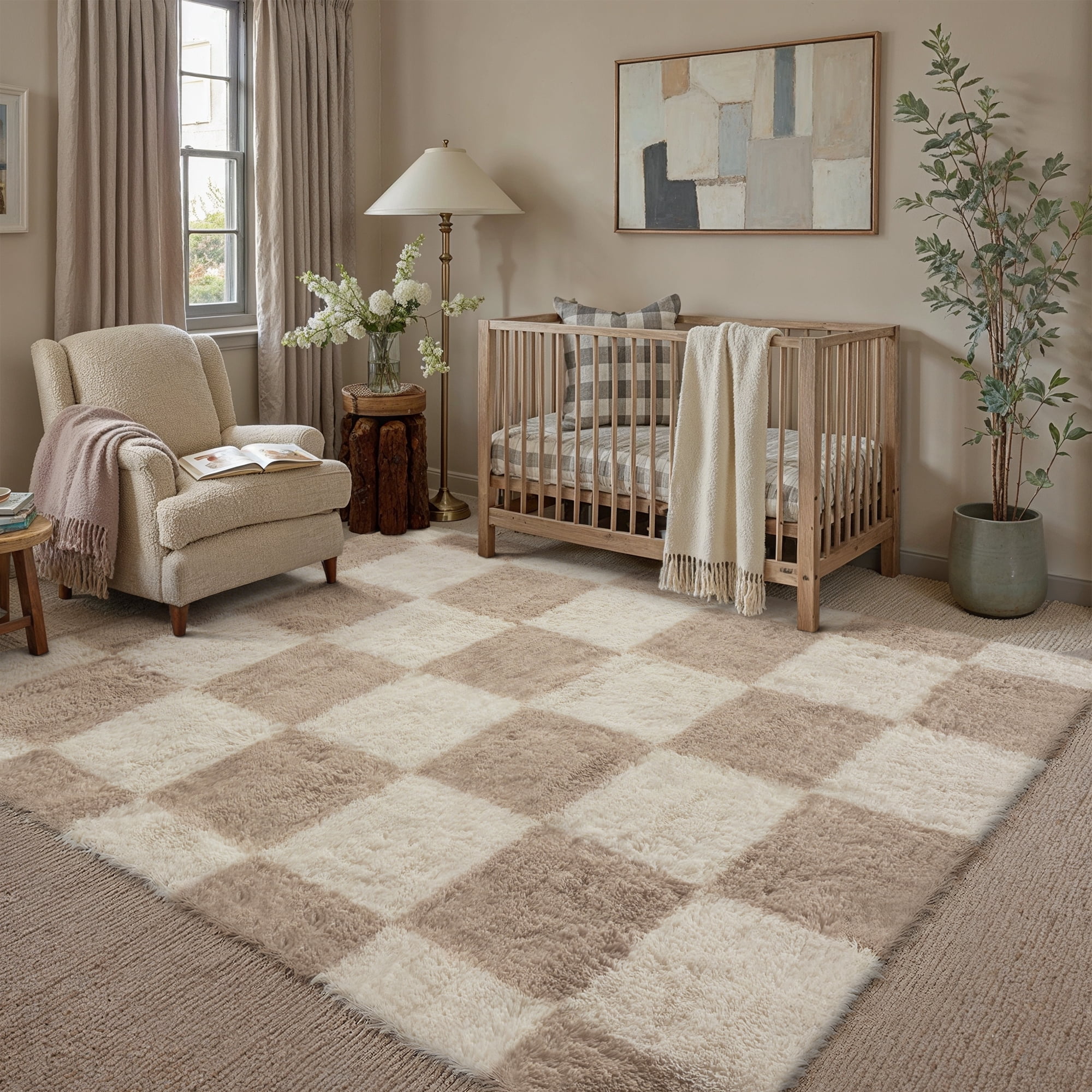 Click here for Berthmeer 5x7 Shag Area Rugs For Living Room Bedro... prices