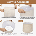 Beige Linen Fabric Lamp Shades 2PCS, Replacement for Table Lamp and ...