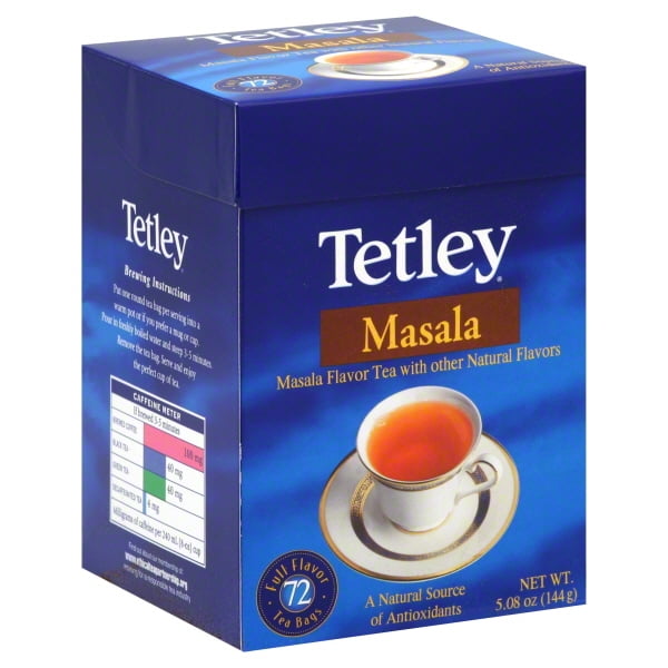 Tetley Masala Flavored Tea Bags 72Ct - Walmart.com