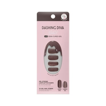 Dashing Diva Nail Gloss Strips Starter Kit with Mini LED Lamp, Clear ...