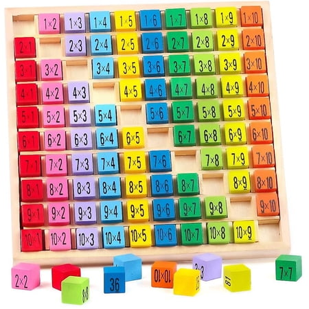 Wooden Math Toys, Wooden Multiplication Table, Math Games, Wooden ...