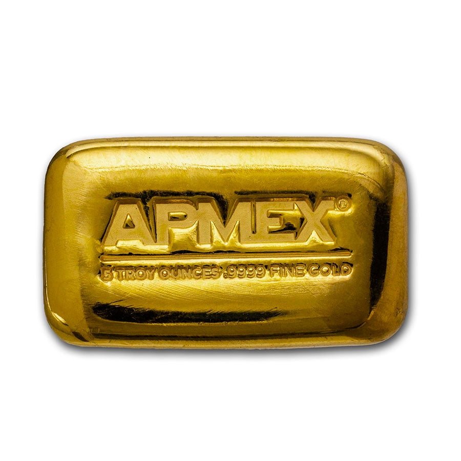 5 oz Cast-Poured Gold Bar - APMEX - Walmart.com