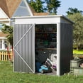 AECOJOY 5' x 3' Outdoor Metal Storage Shed for Yard, Lawn, Patio with ...