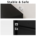 Black Narrow Tall Bookshelf With 6 Shelves Vertical Slim Storage Unit ...