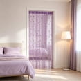 Anckoeil Rose Thread Beaded Tassel Curtain, 39.37×78.74in Semi-Sheer ...
