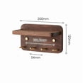 ANXPTIME Traditional Key Storage With 4 Metal Holders And Wooden Wall ...