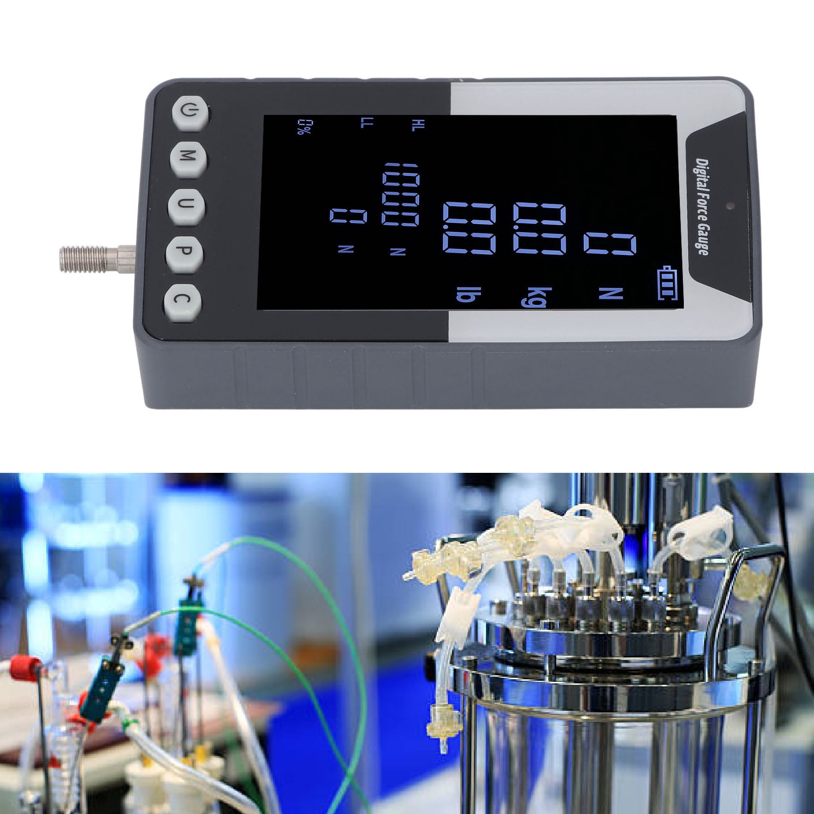 Digital Push Pull Force Gauge, 1000N 100Kg Dynamometer Force Meter with ...