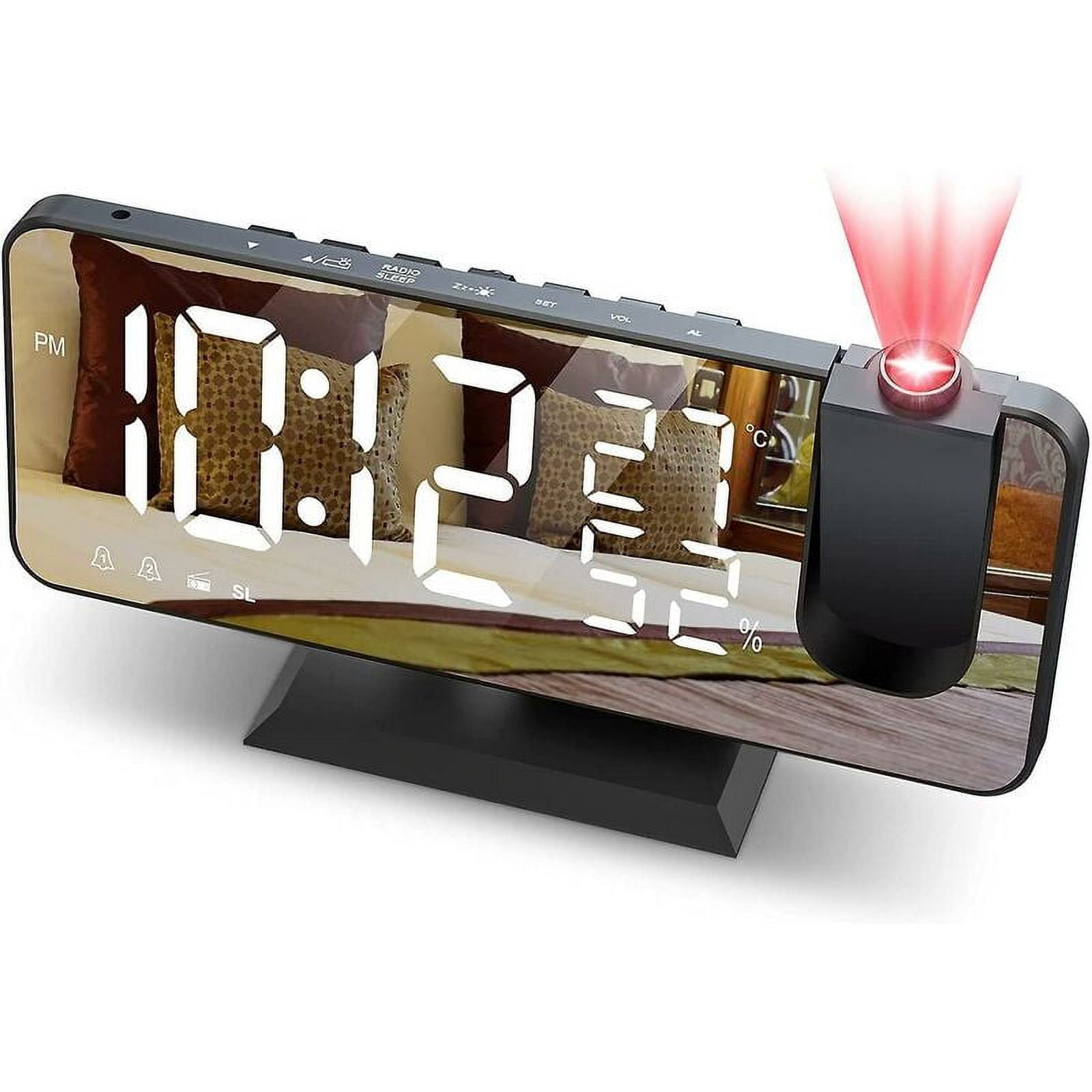 Reloj despertador con proyector de techo para dormitorio y cocina con ...