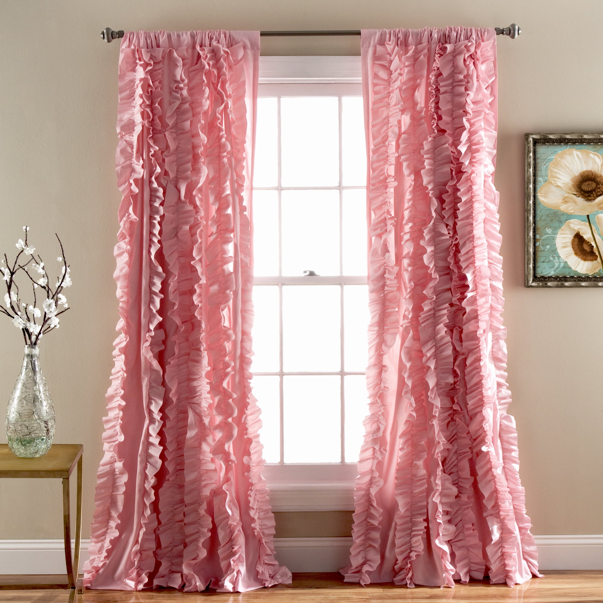 Lush Decor Belle Window Panel - Pink - Single - 84 x 54 - Walmart.com