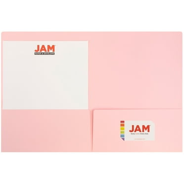 JAM Paper Heavy Duty Plastic 2 Pocket Presentation Folders, Black, 6 ...