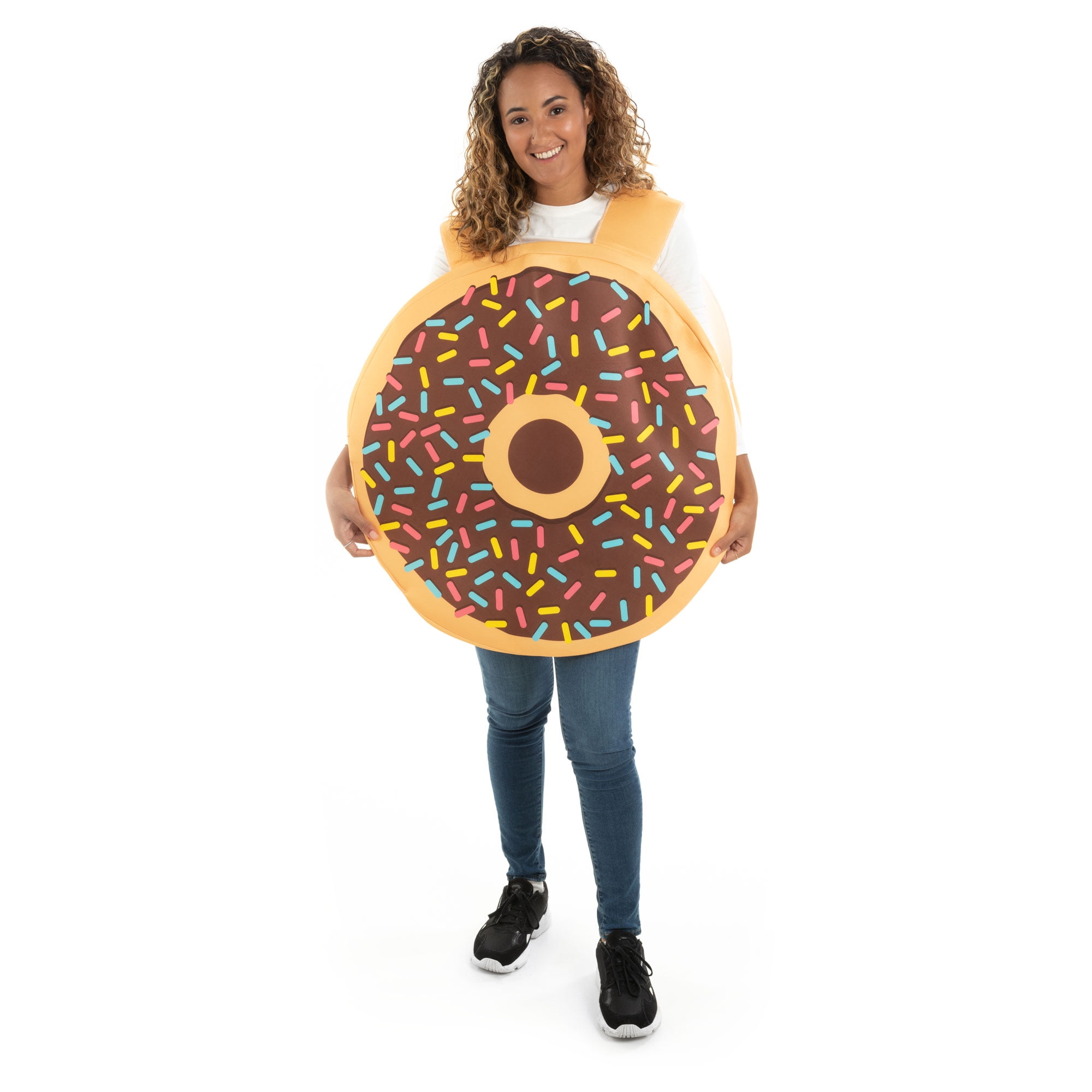 Hauntlook Chocolate Donut Costume Adult - Chocolate Sprinkled Donut ...