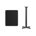 Black Laminate Rectangular Bar Table With Cross Leg Base - Walmart.com
