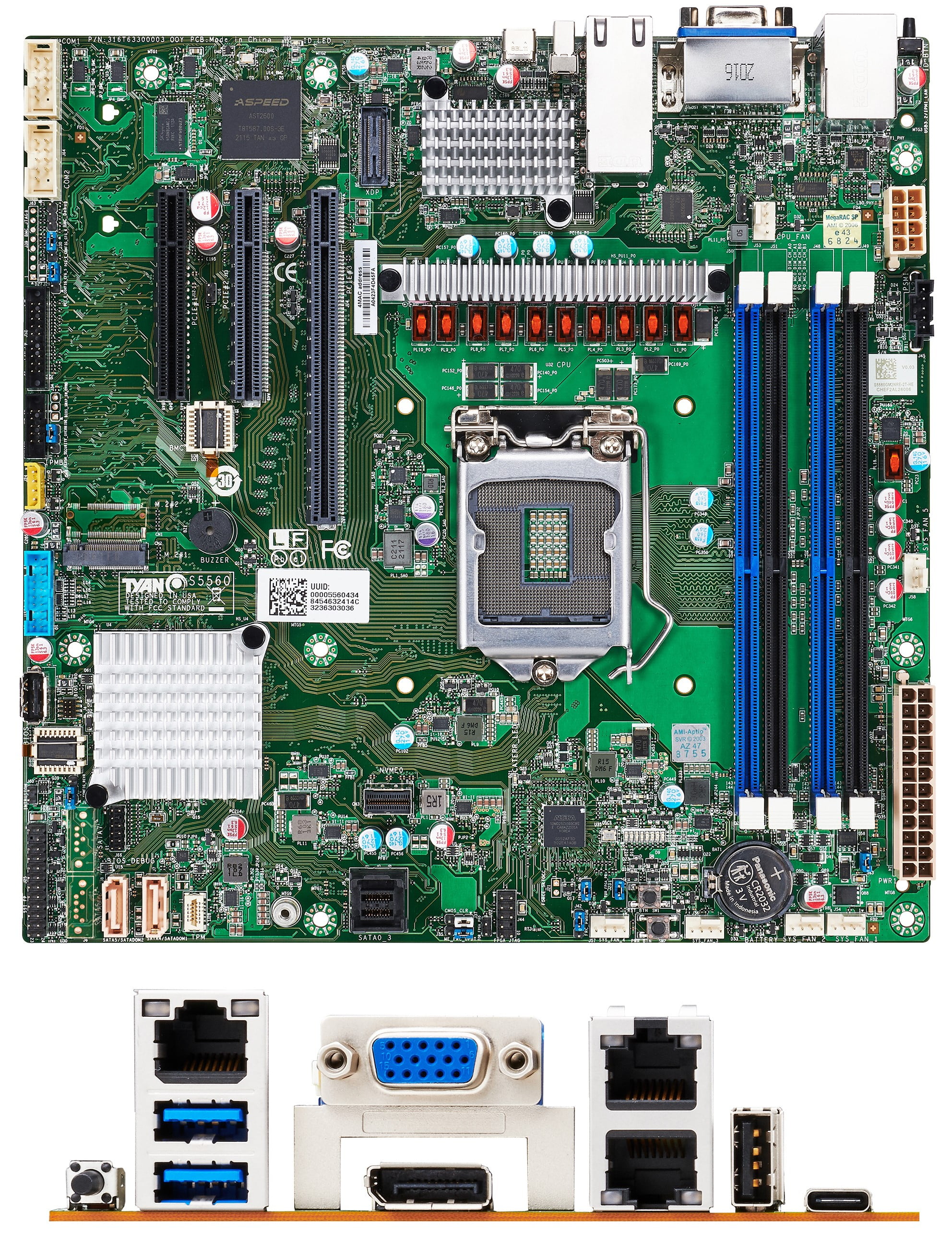 Tyan Tempest CX S5560 S5560GM2NRE-2T Motherboard - Intel C252 Chipset - LGA 1200 Socket - DDR4 ...