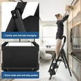 IHHIZLTT 4-Step Folding Ladder, 330 Lbs Step Stool, Anti-Slip Pedals ...